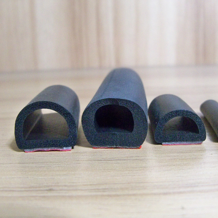 D strip with back adhesive rubber extrusion weather stripping ...