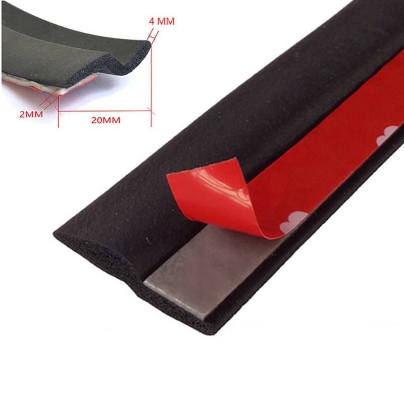 Self adhesive medium sponge rubber seal strip with backed tapes ...